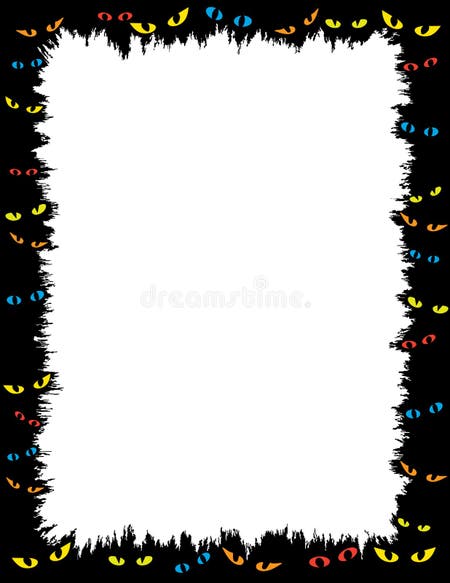 Scary Eyes Border stock vector. Illustration of silhouette - 3284468