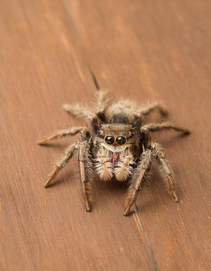 Scary Eyes of Jumping Spider with Empty Space for Text, Arachnophobia ...