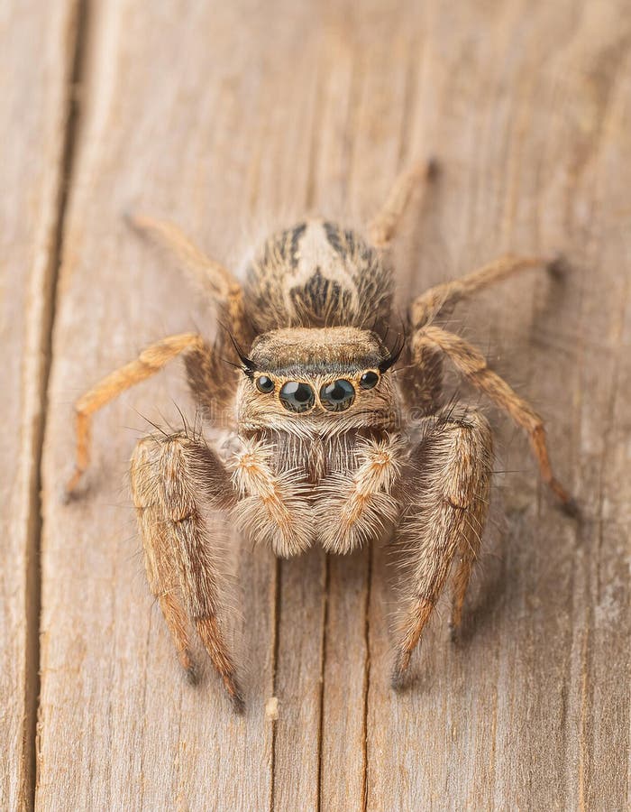 Scary Eyes of Jumping Spider with Empty Space for Text, Arachnophobia ...