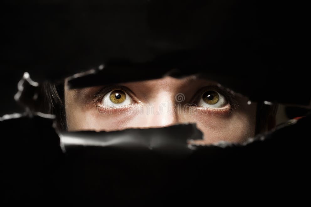 Scary eyes of a man stock photo. Image of slit, male - 18289546