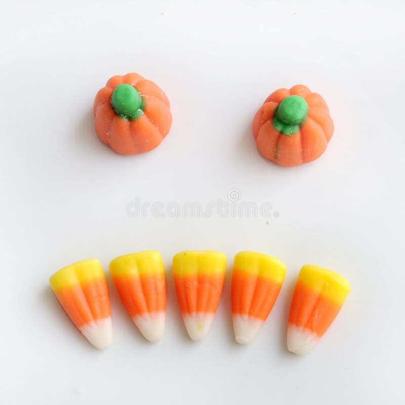 Scary Face Of Halloween Candy Corn Stock Image - Image of seasonal ...