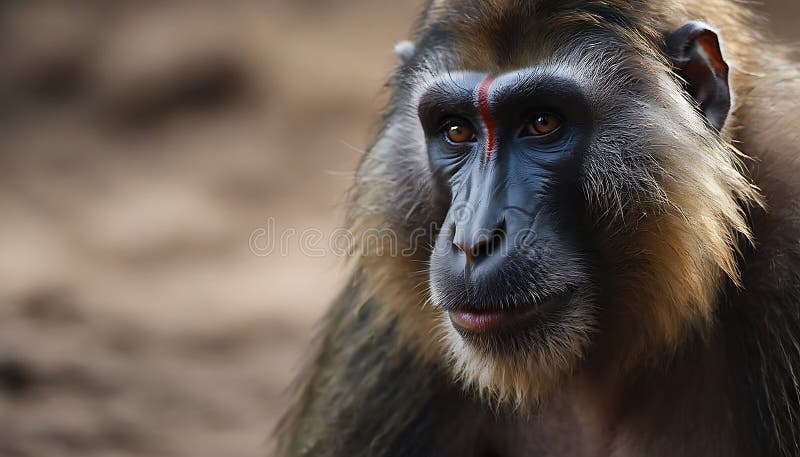 The Scary Face of a Mandrill Monkey Stock Image - Image of undefined ...
