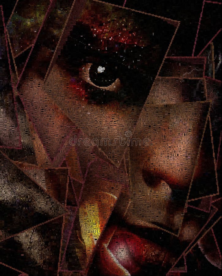 Scary face stock illustration. Illustration of blur - 155647357