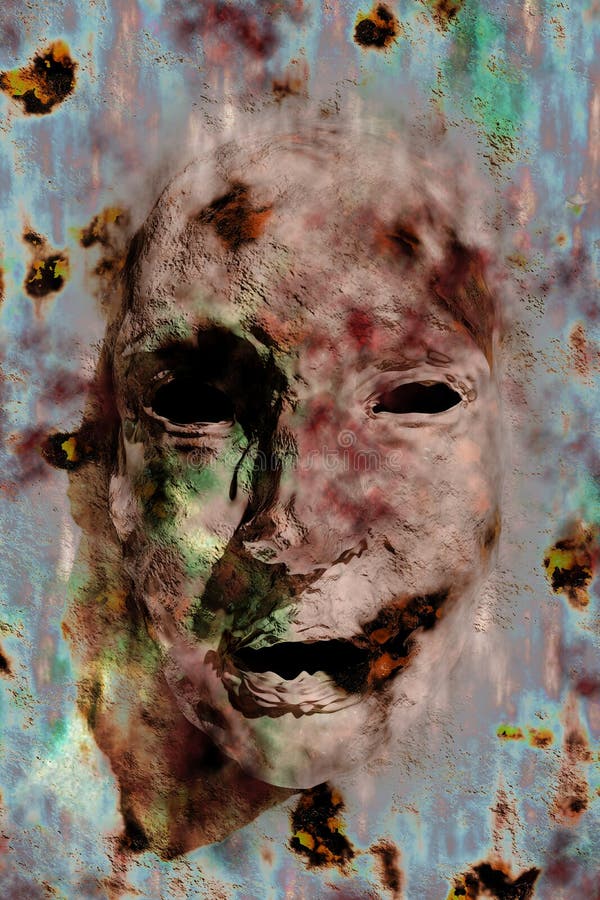 Scary Face on the Wall - Hallucinations Stock Illustration ...