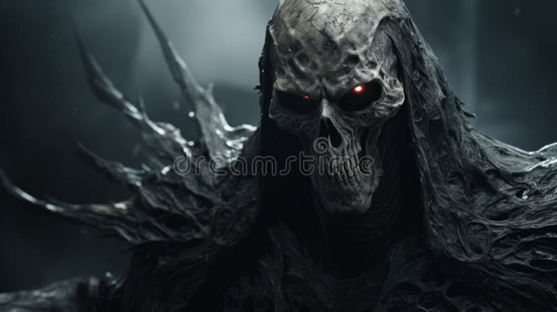 Intense Demon Skeleton with Unreal Engine 5 Graphics Stock Illustration ...