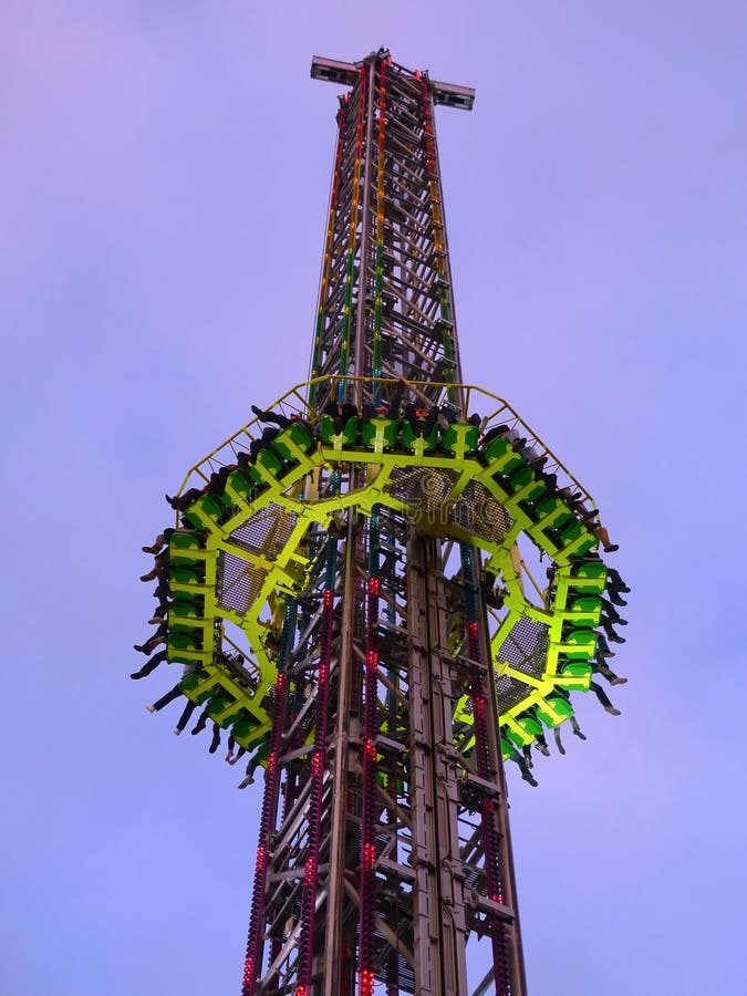 Scary fairground ride stock image. Image of dusk, play - 12522259