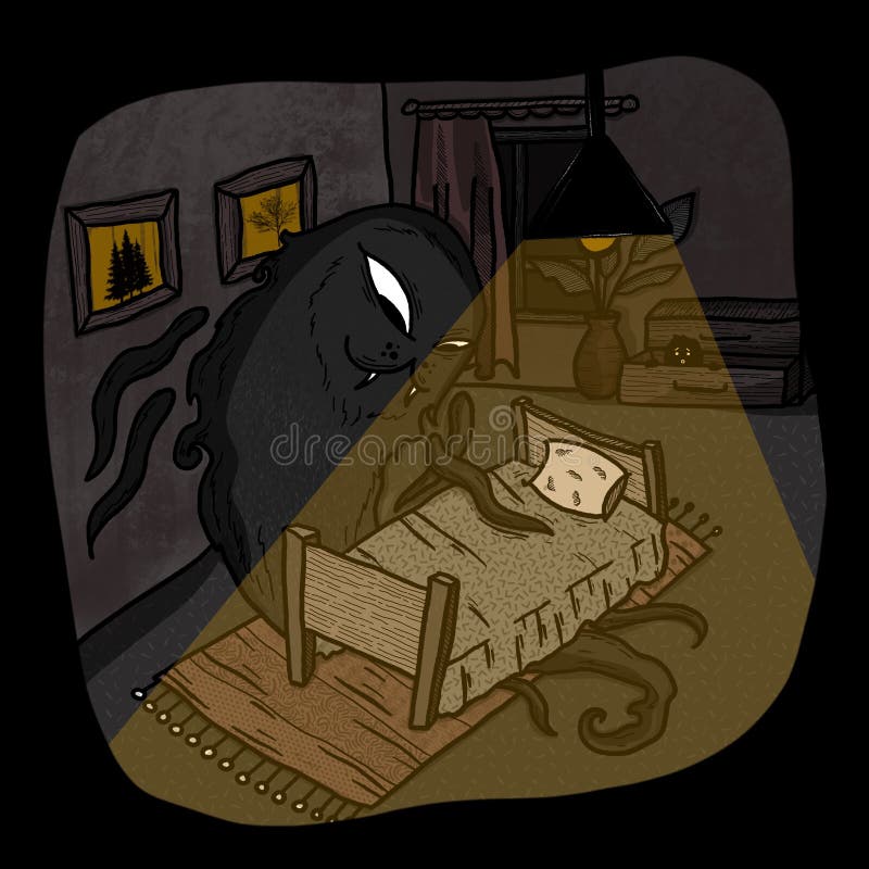 Monster Under Bed Drawing