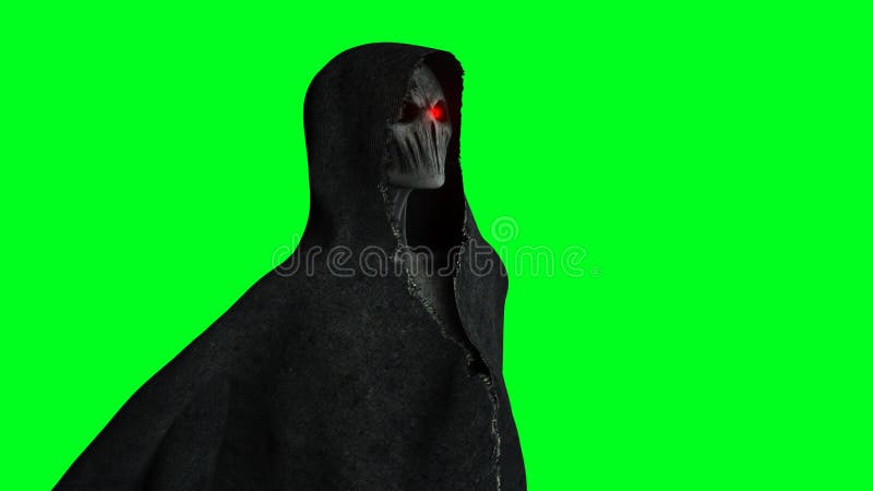 Scary Fear Ghost Animation . 3d Realistic Render. Stock Illustration ...