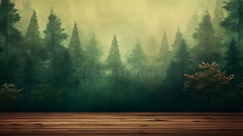 Scary and Foggy Forest Background with Empty Space, Generative AI Stock ...