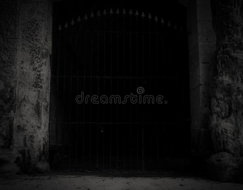 The Scary Gate in Front of the Unknown Stock Photo - Image of europe ...