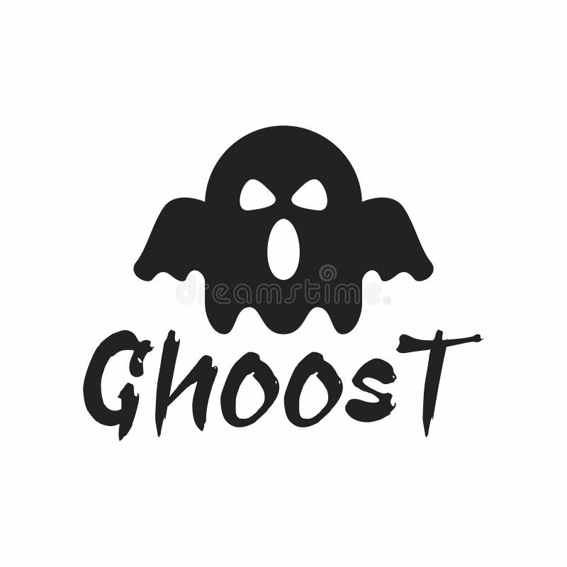 Scary Ghost Logo Vector. Haunted Vector for Halloween Stock Vector ...