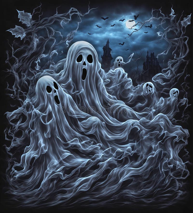 Circle Ghosts Silhouette Stock Illustrations – 195 Circle Ghosts ...