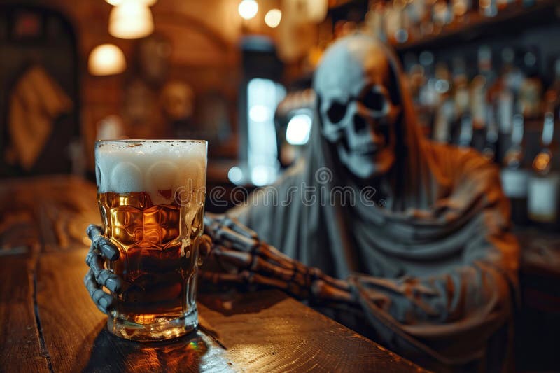 Scary Grim Reaper with Sharp Scythe in Hell with Dark Dramatic Color ...