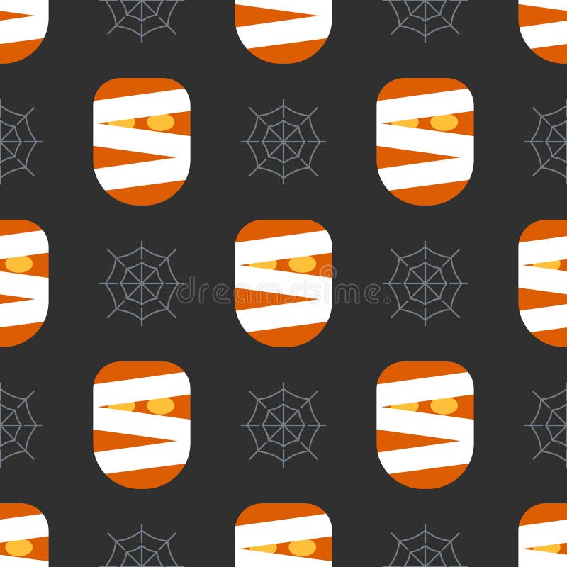 Scary Halloween Seamless Pattern Background. Design for Background ...