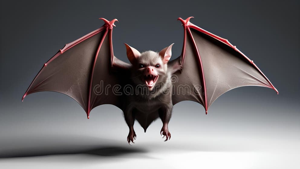Scary Halloween Vampire Bat Stock Illustration - Illustration of organ ...
