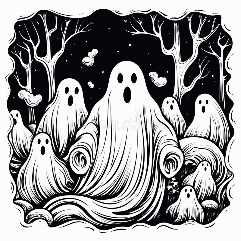 Scary Hand-Drawn Wraith stock illustration. Illustration of creepozoids ...