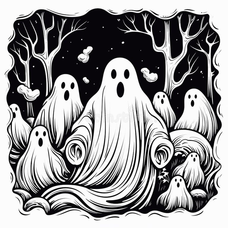 Scary Hand-Drawn Wraith stock illustration. Illustration of creepozoids ...