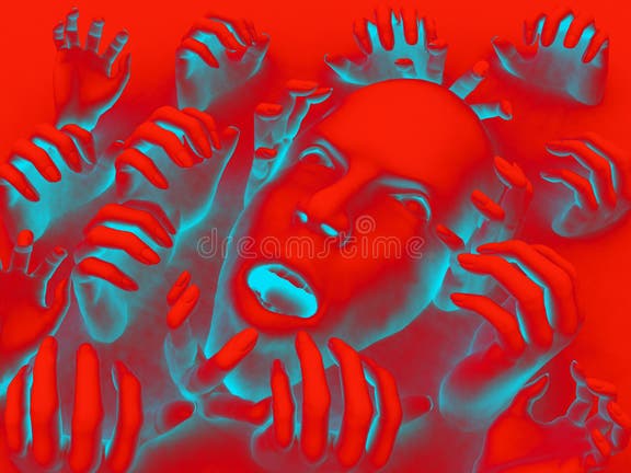 Scary Head 12 stock photo. Image of hand, abstract, expressive - 2327446
