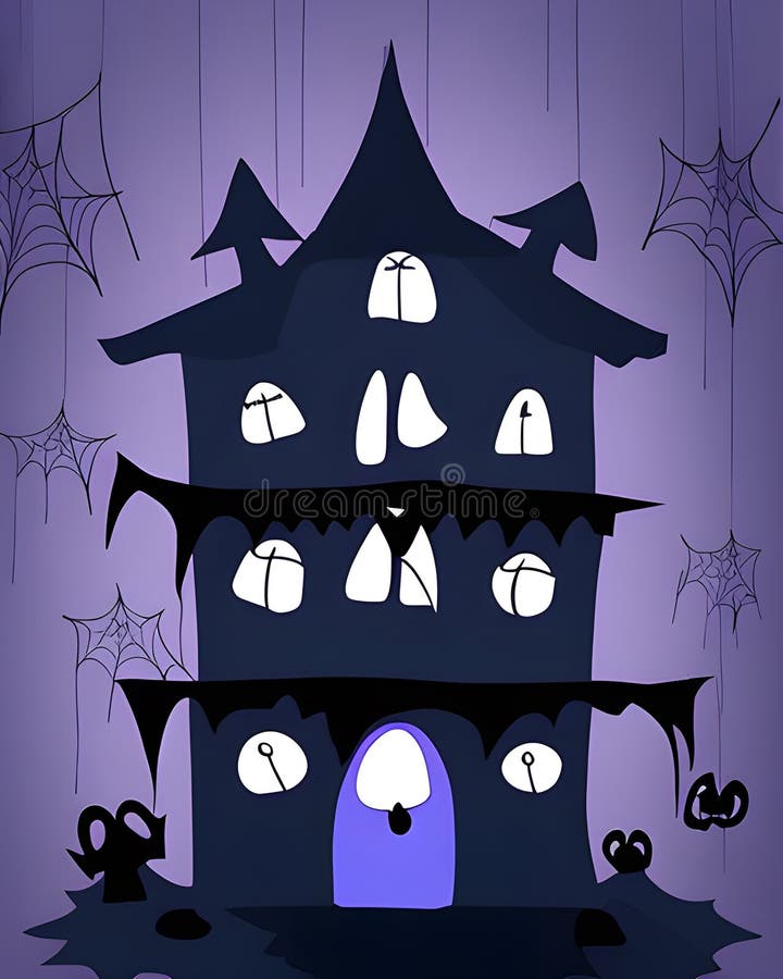 Scary house cartoon stock illustration. Illustration of scary - 293206570