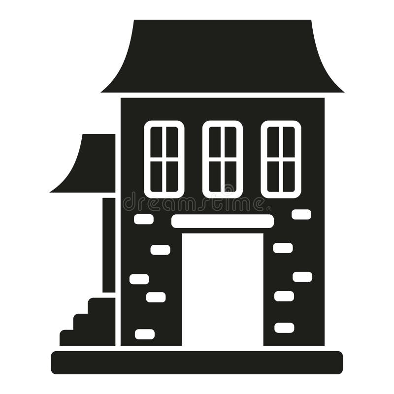 Scary House Icon Simple Vector. Horror Night Stock Illustration ...
