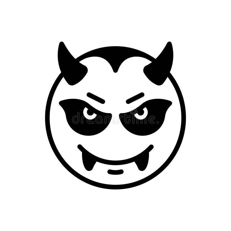 Black Solid Icon for Scary, Intimidating and Eerie Stock Vector ...