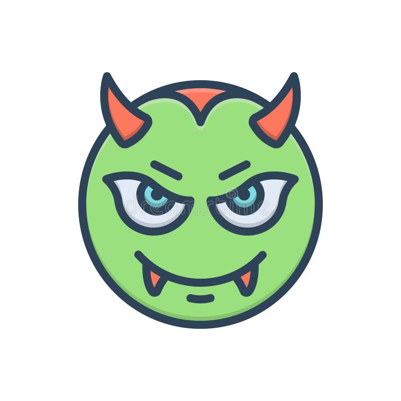 Color Illustration Icon for Scary, Intimidating and Eerie Stock ...