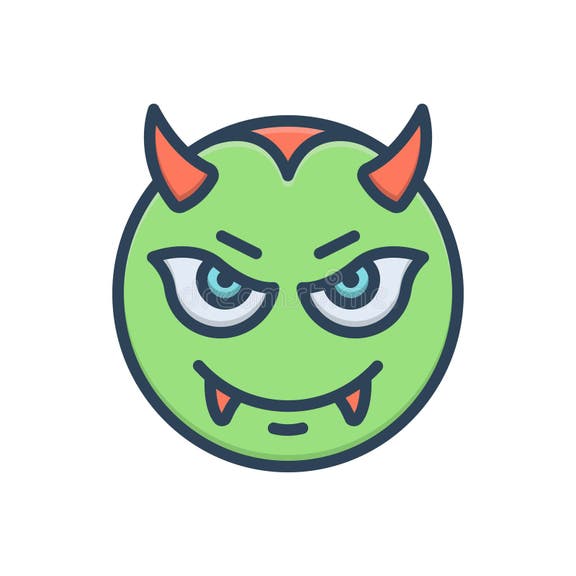 Color Illustration Icon for Scary, Intimidating and Eerie Stock ...