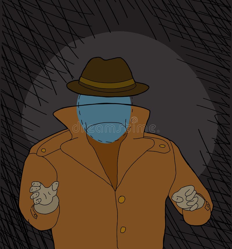 Scary Invisble Man stock vector. Illustration of reaching - 41750457