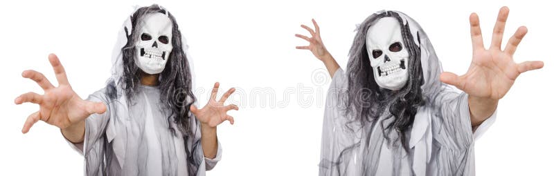 The Scary Man in Halloween Concept Stock Photo - Image of backbone ...