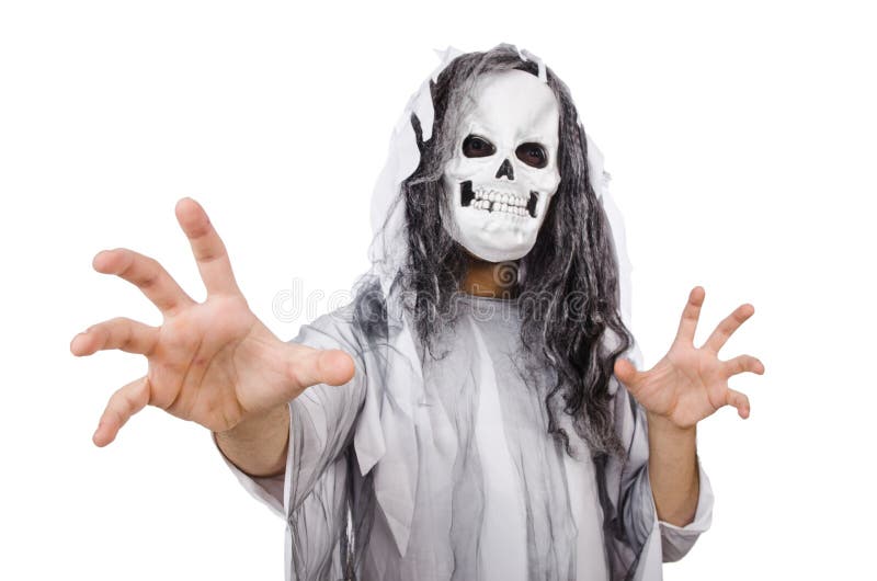 Scary man in halloween stock image. Image of chest, bloody - 46299389