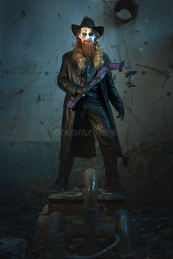 Scary man killer. stock image. Image of atrocity, evil - 70934329