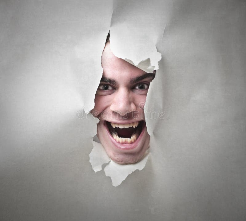 A scary man stock image. Image of devil, monster, shout - 46747613