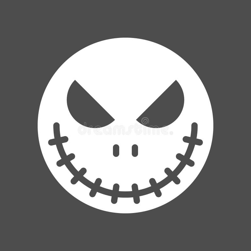 Scary Mask Face, Halloween Character Set Icon, Flat Design Stock Vector ...