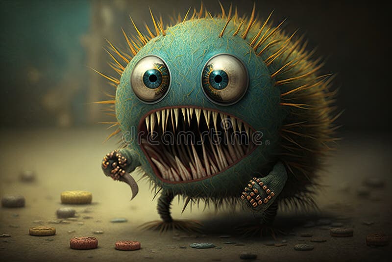 Scary Monster Attacking with Claws and Teeth, but Its Face is Cuter ...