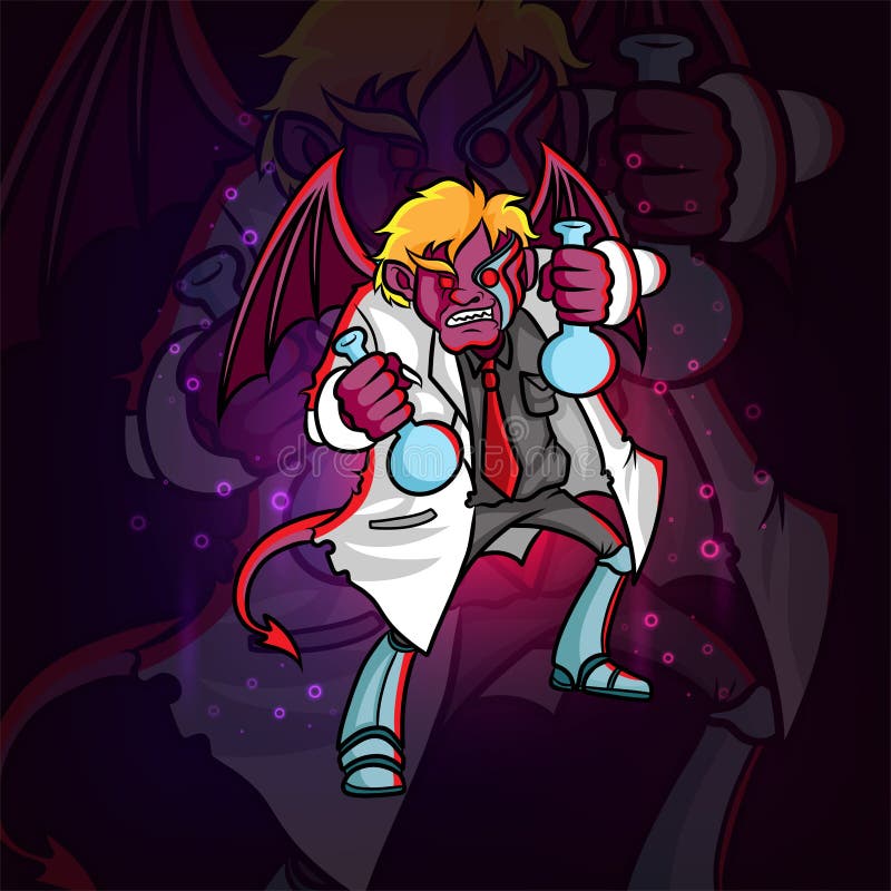 The Scary Monster Devil Scientist Stock Vector - Illustration of ...