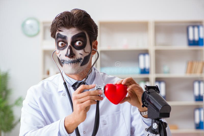 The Scary Monster Doctor Working in Lab Stock Image - Image of ...
