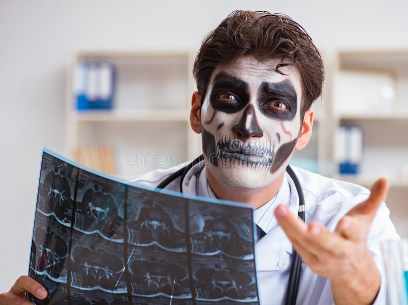 Scary Monster Doctor Working in Lab Stock Photo - Image of evil, apping ...