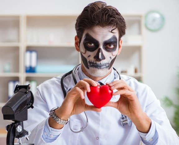 Scary Monster Doctor Working in Lab Stock Image - Image of medicine ...