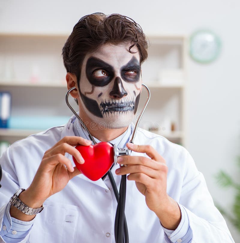 Scary Monster Doctor Working in Lab Stock Image - Image of diagnosis ...
