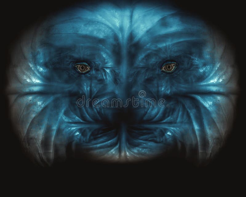 Scary monster face image stock illustration. Illustration of halloween ...