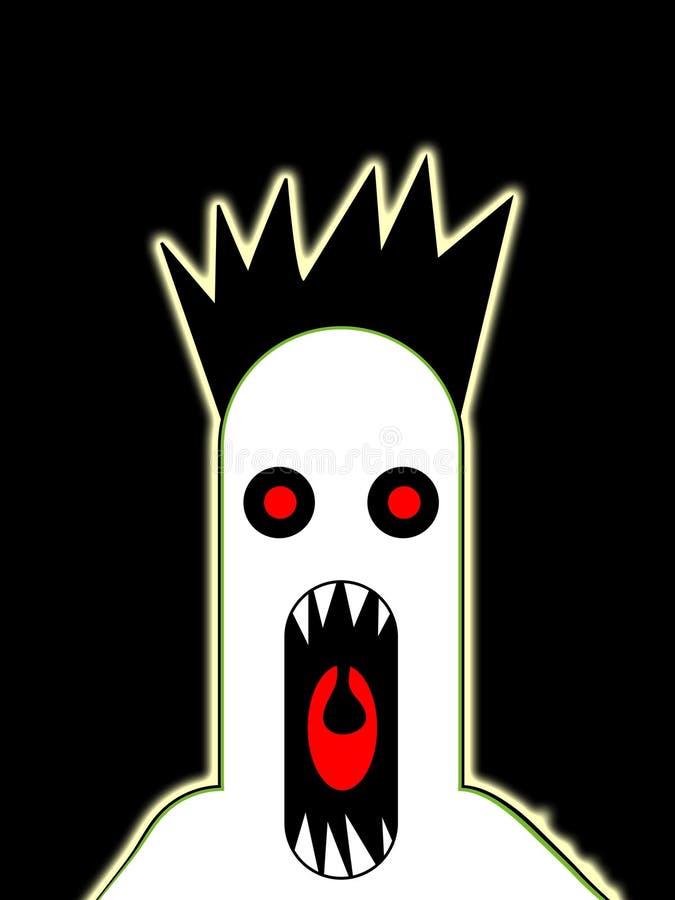 Scary Monster Screaming 2 stock illustration. Illustration of ...