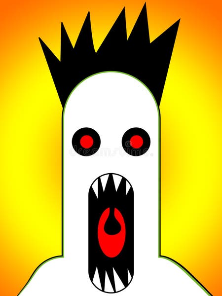Scary Monster Screaming 4 stock illustration. Illustration of shrieking ...