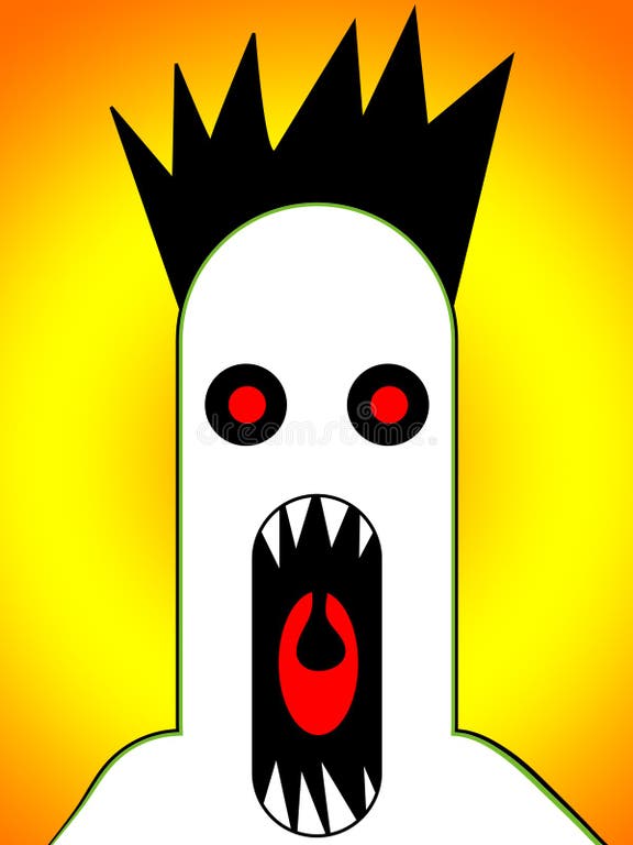 Scary Monster Screaming 4 stock illustration. Illustration of shrieking ...