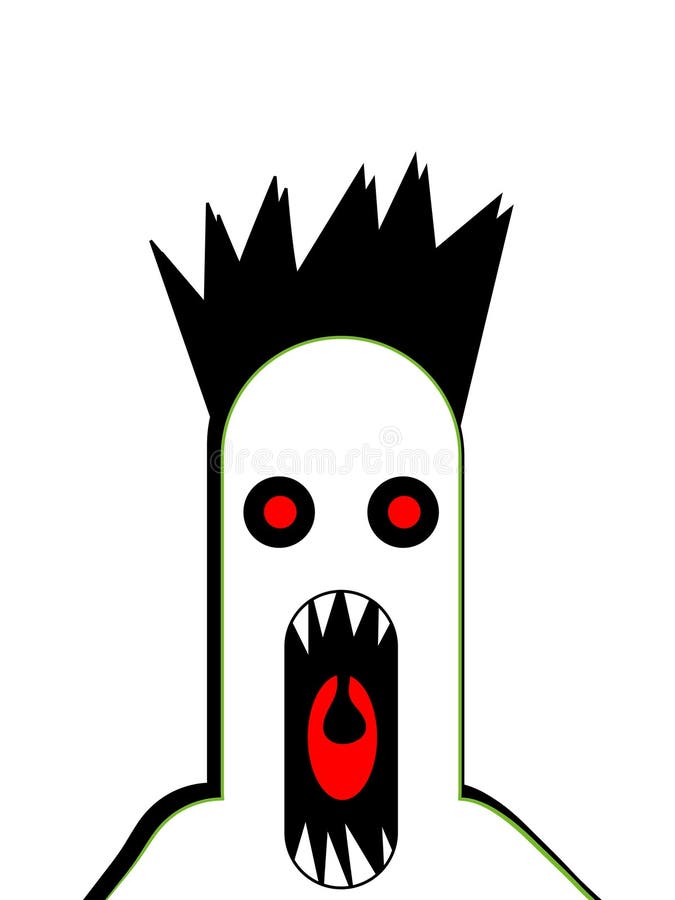 Scary Monster Screaming stock illustration. Illustration of concept ...