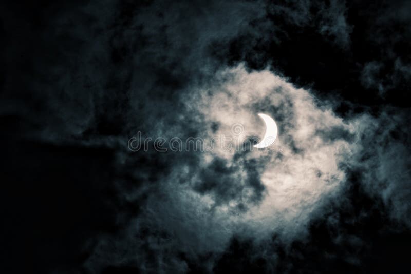 Scary Moon with Clouds stock image. Image of moody, atmosphere - 120061595