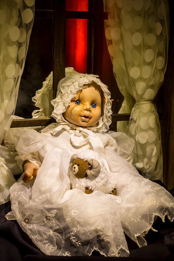 Scary old, broken doll. stock photo. Image of obsolete - 46074632
