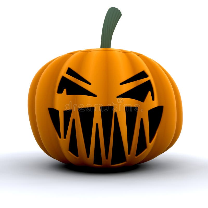 Scary pumpkin stock illustration. Illustration of evil - 6299421