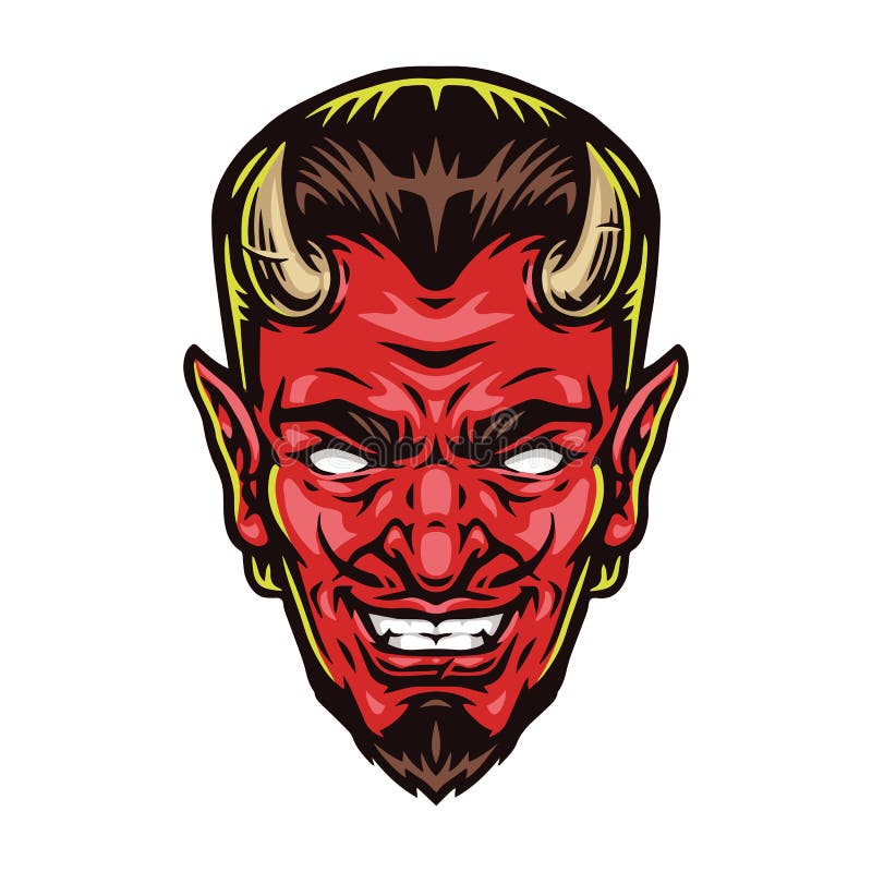 Devil head mascot stock vector. Illustration of head - 33227764