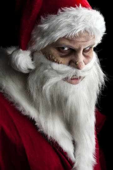 Scary santa stock photo. Image of conceptual, claus, cosmetics - 17297630