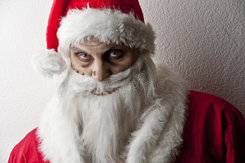 Scary santa stock image. Image of crazy, horror, bizarre - 17308907